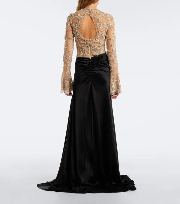 GEORGES HOBEIKA Embellished Gathered Gown