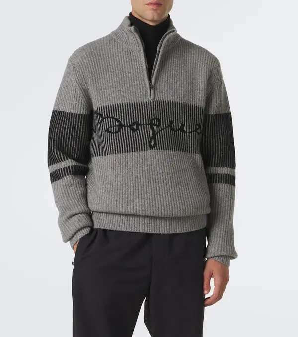 Bogner Loris Logo Yak Half-zip Sweater