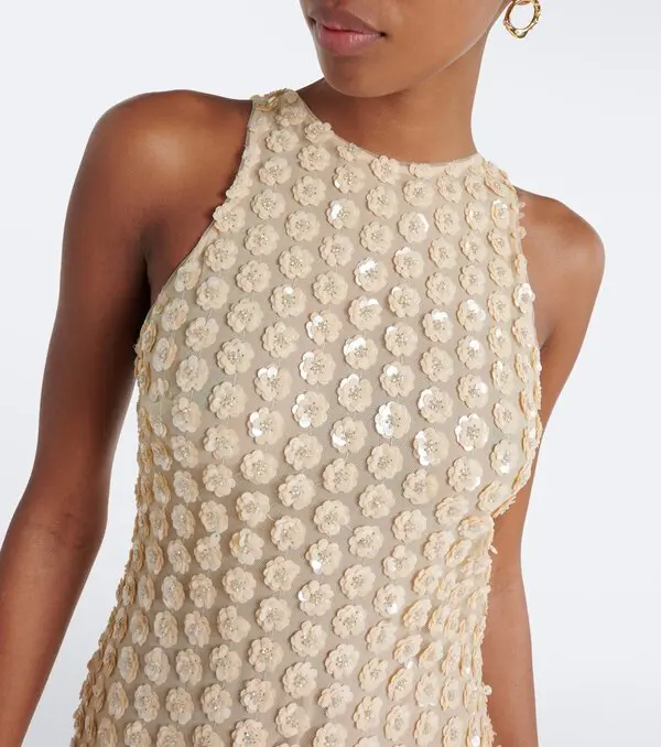 THE NEW ARRIVALS ILKYAZ OZEL Embellished Mesh Gown