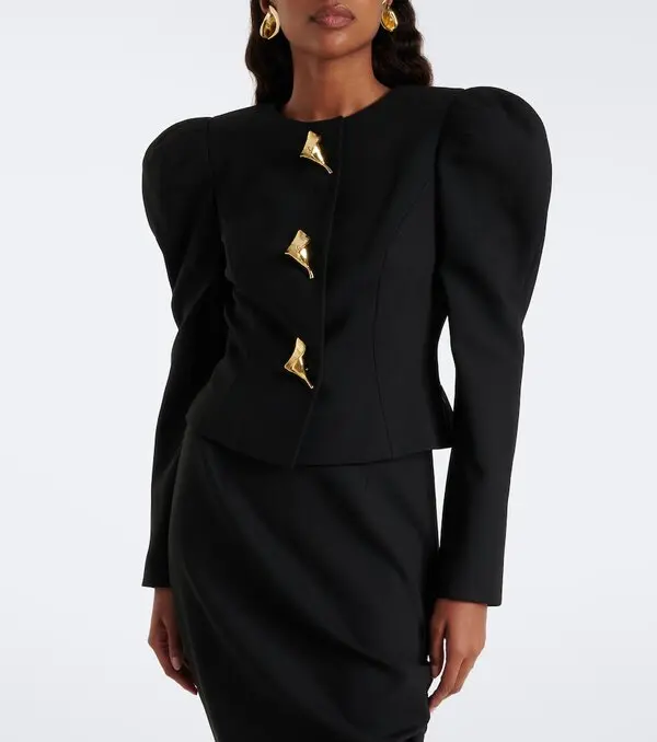 Carolina Herrera Puff-sleeve Wool-blend Jacket