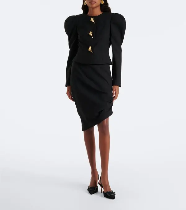 Carolina Herrera Puff-sleeve Wool-blend Jacket