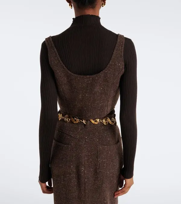 Ralph Lauren Sherry Wool And Cashmere-blend Tweed Top