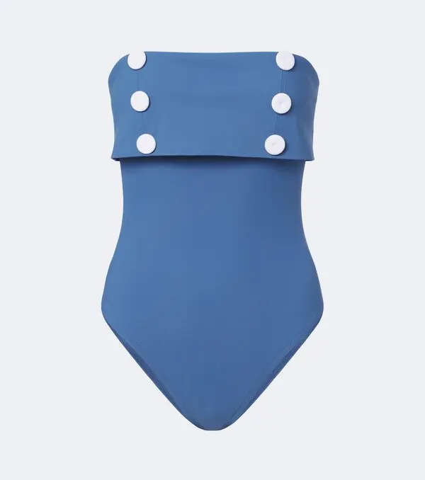 KARLA COLLETTO Strapless Swimsuit - Blue