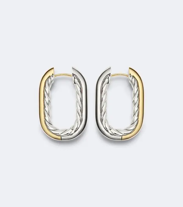David Yurman Dy Madison® Sterling And 14kt Gold Hoop Earrings