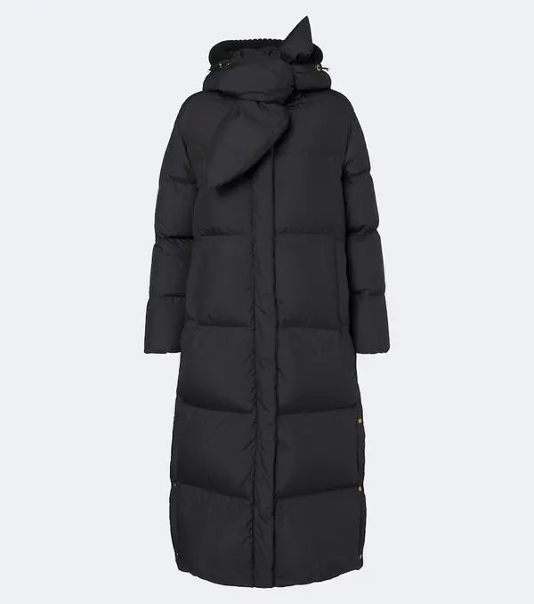 Moncler Ornement Tie-neck Down Coat