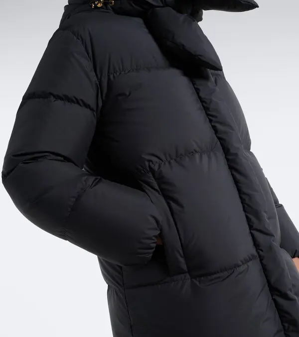 Moncler Ornement Tie-neck Down Coat