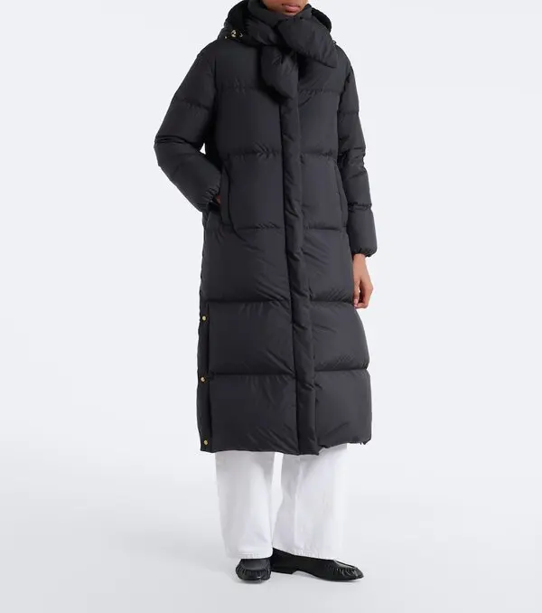 Moncler Ornement Tie-neck Down Coat