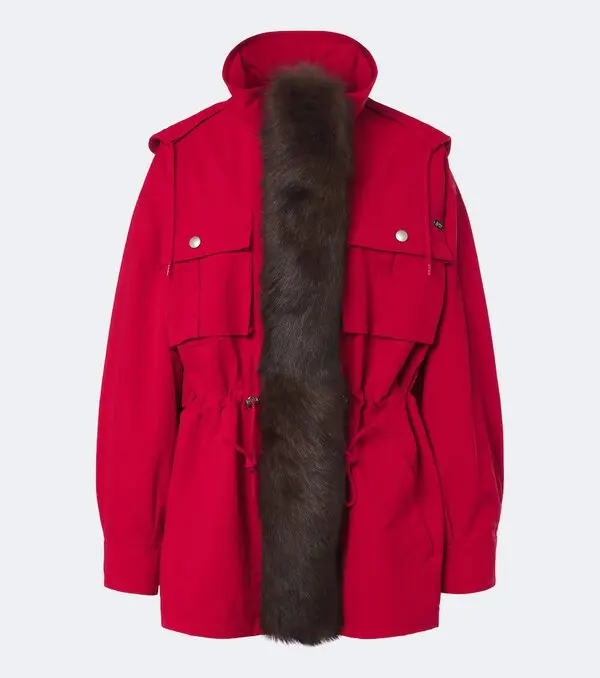 Prada Shearling-trimmed Technical Parka