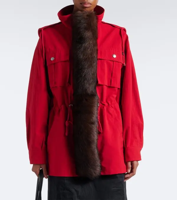 Prada Shearling-trimmed Technical Parka