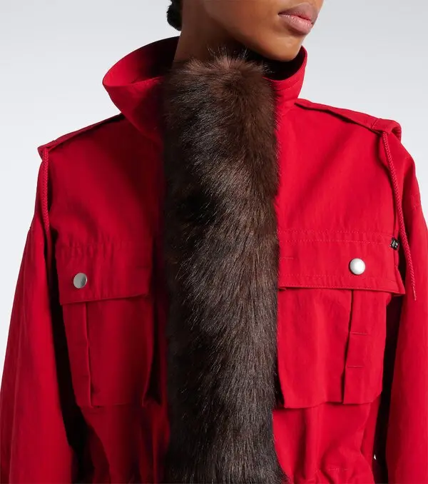 Prada Shearling-trimmed Technical Parka
