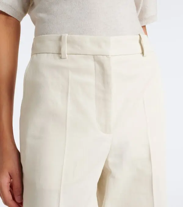 JOSEPH Mitae Cotton And Linen Twill Straight Pants