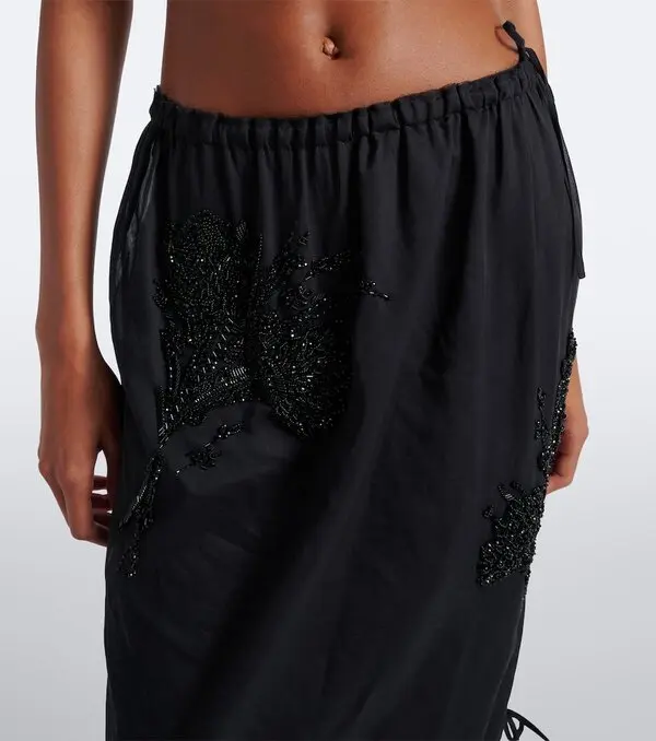 Prada Embellished Midi Skirt