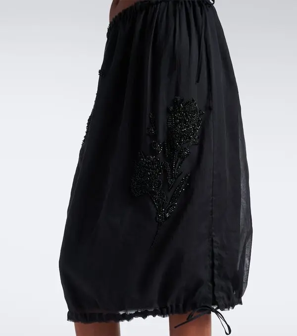 Prada Embellished Midi Skirt