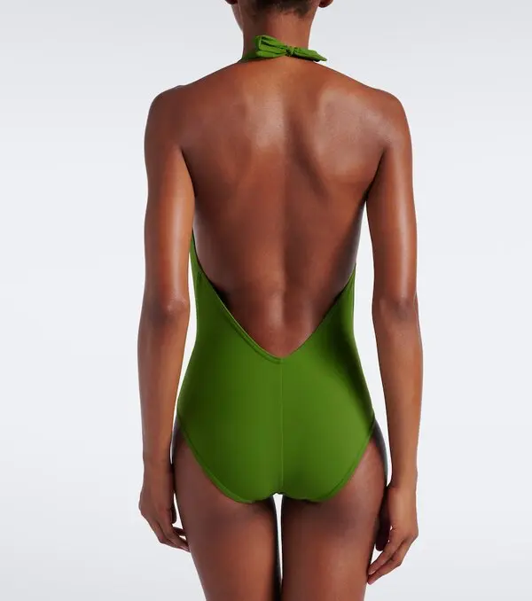 KARLA COLLETTO Lola Gathered Halterneck Swimsuit