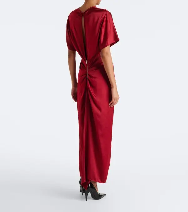 FFORME Imogen Gathe Satin Maxi Dress