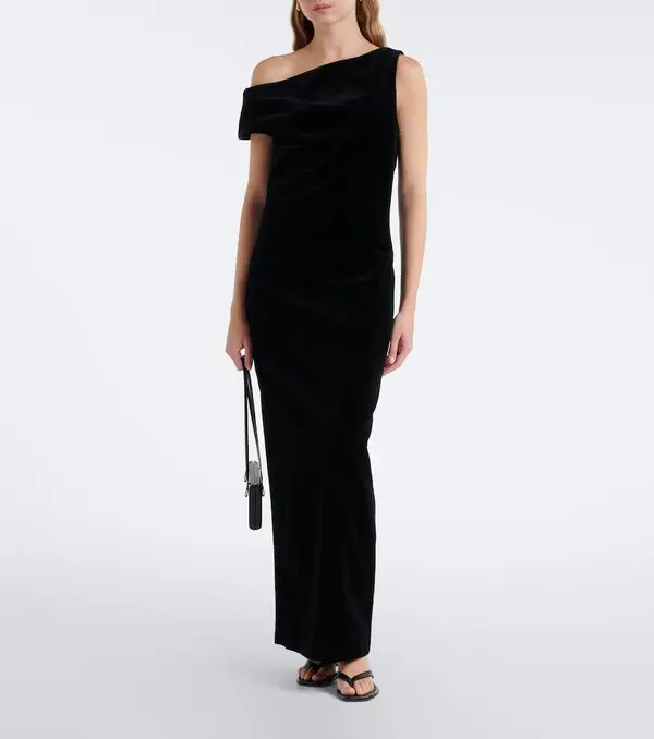 RÓHE Asymmetric Cotton Velvet Gown