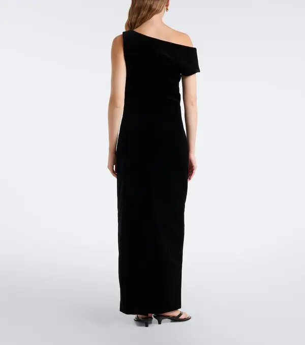 RÓHE Asymmetric Cotton Velvet Gown