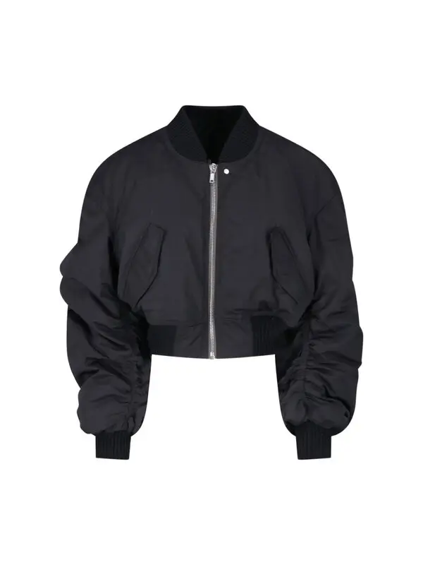 Rick Owens Bomber Jacket "secchia Cropped Flight