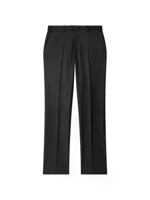 Paul Smith Charcoal Wool-cashmere Flannel Trousers
