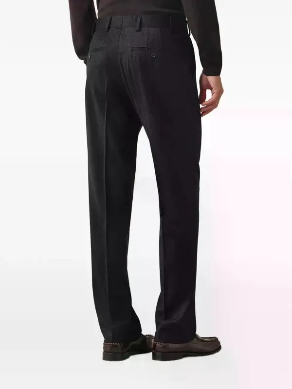 Paul Smith Charcoal Wool-cashmere Flannel Trousers
