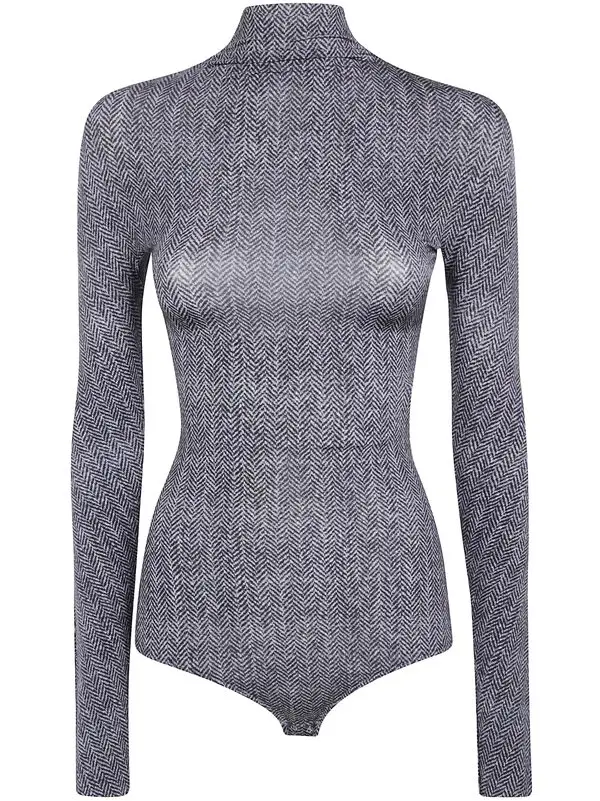 MAISON MARGIELA Bodysuit Printed Herringbone