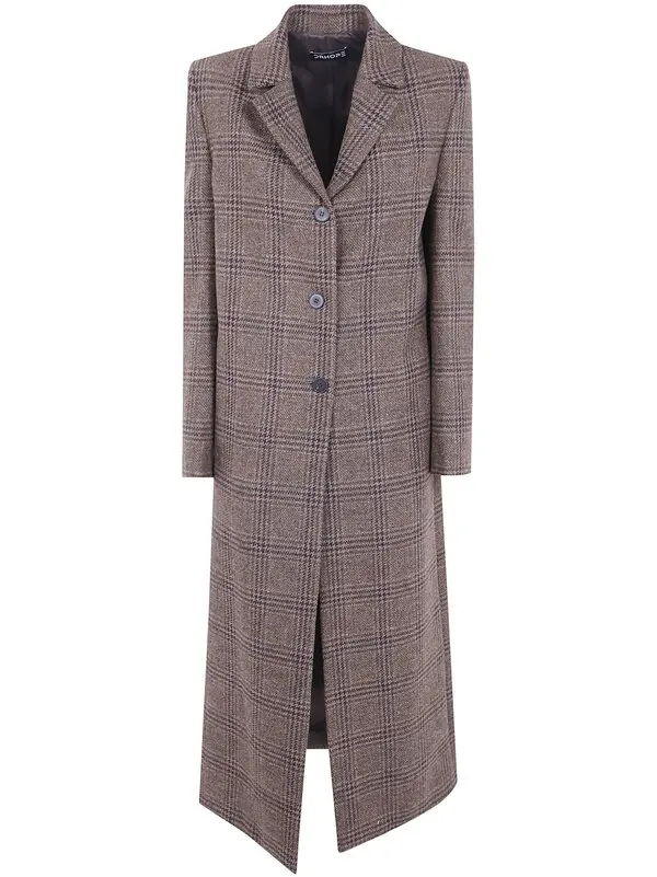 DRHOPE Coat Single-breasted Long Coat