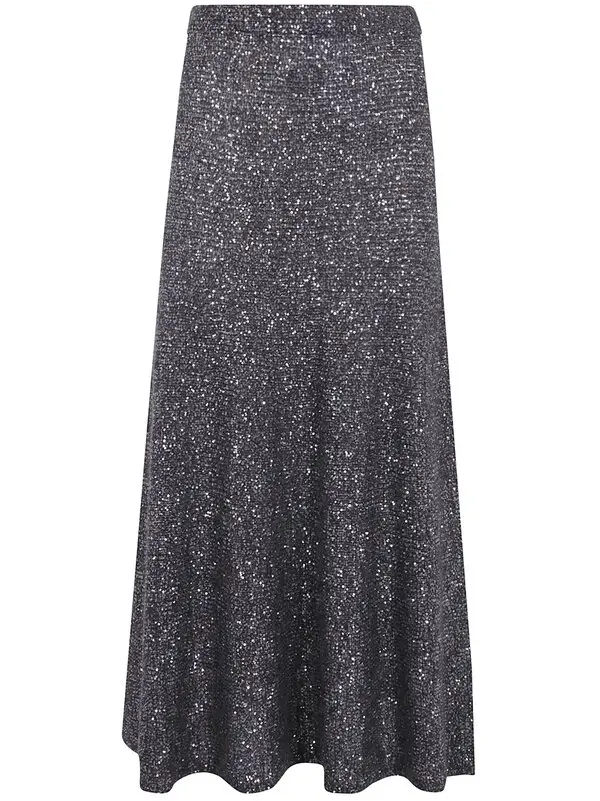 D.exterior Skirt Flared Soft Alpaca Flared Skirt