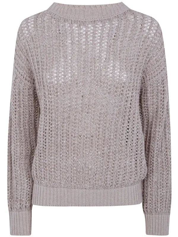 D.exterior Sweater Boatneck "crystals
