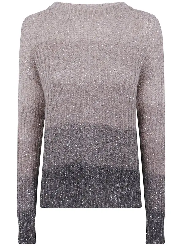 D.exterior Sweater Crystals Degrade "crystals Degrade Long Sleeves Rou