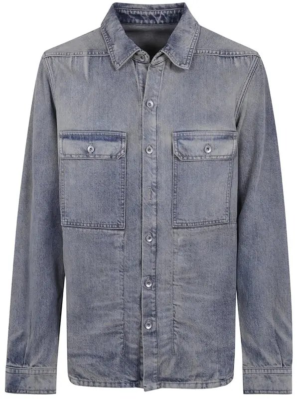 Rick Owens Jacket Denim Outershirt Jacket - Gray