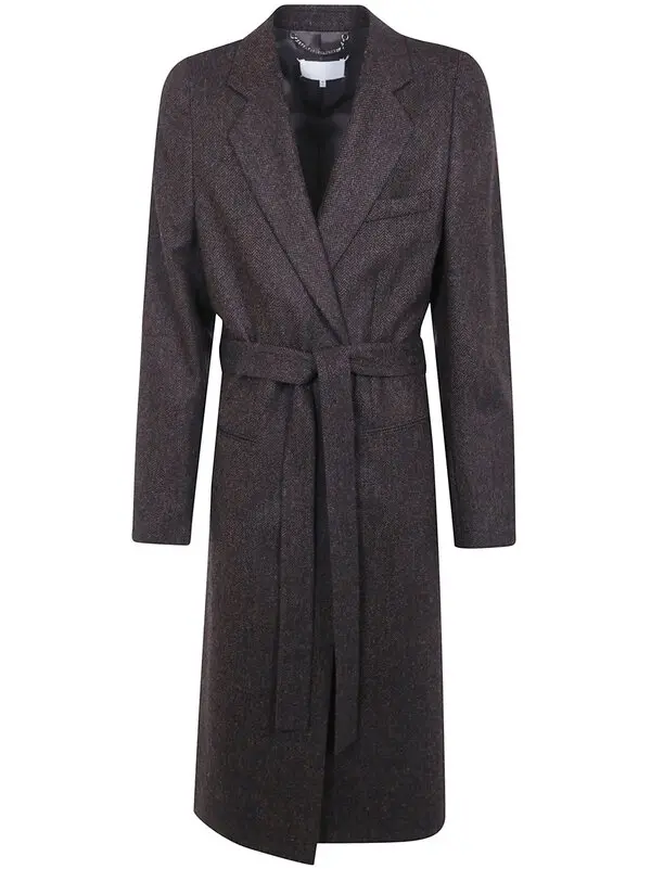 MAISON MARGIELA Coat Herringbone "wrapped Coat - Brown