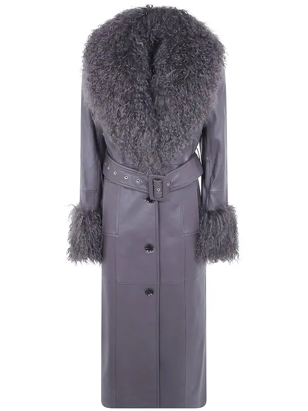 STAND STUDIO Coat Leather Insert "monica