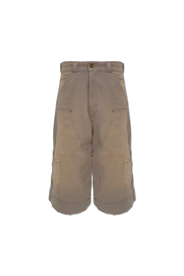 WILLY CHAVARRIA Vintage-effect Denim Shorts