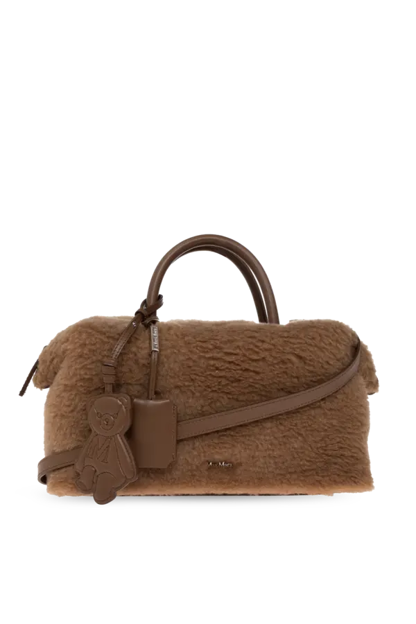 Max Mara Fur Logo Bag - Brown