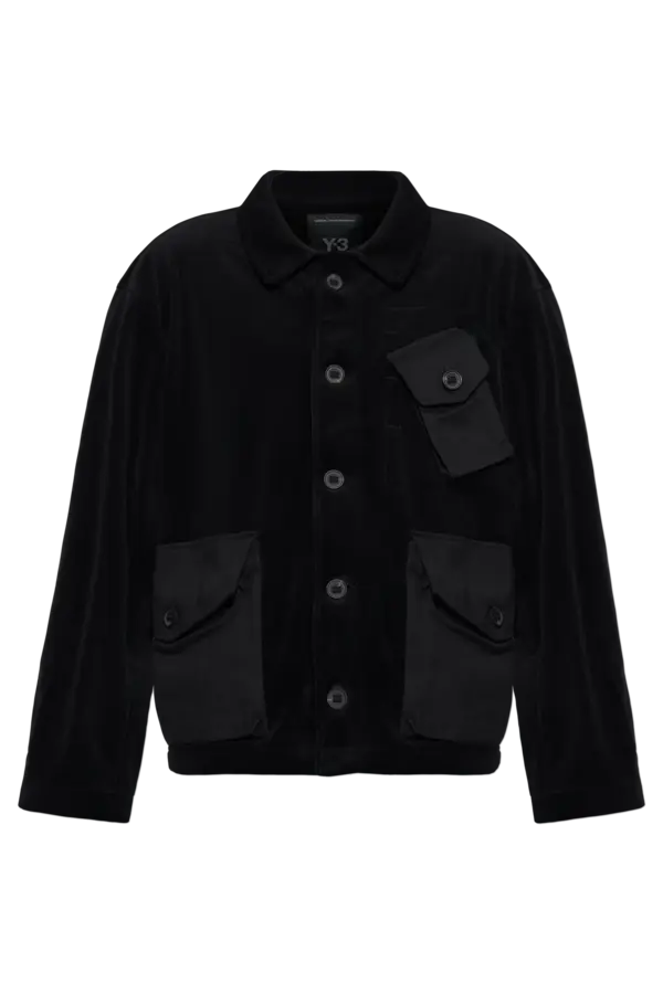 Y3 Corduroy Jacket With Pockets - Black