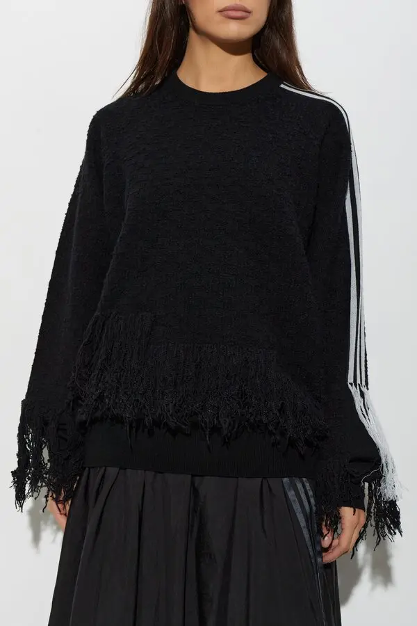 Y3 Wool Sweater With Fringes