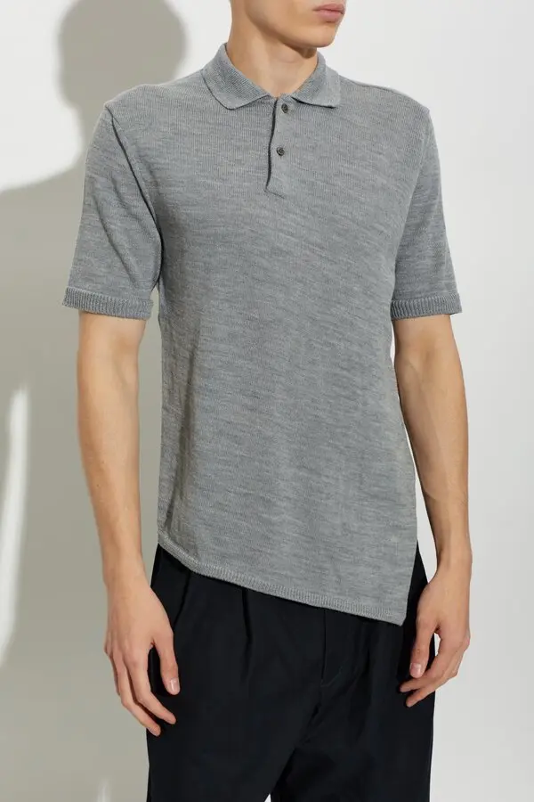 Comme Des Garçons Asymmetric Wool Polo