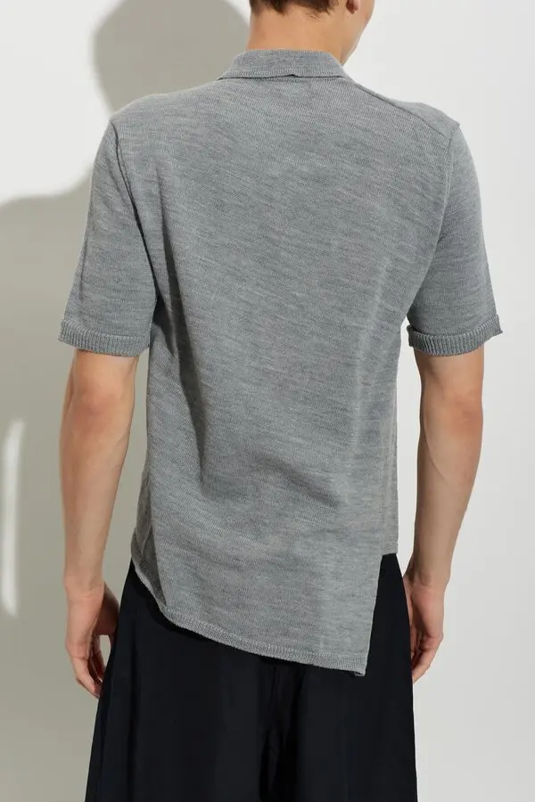 Comme Des Garçons Asymmetric Wool Polo