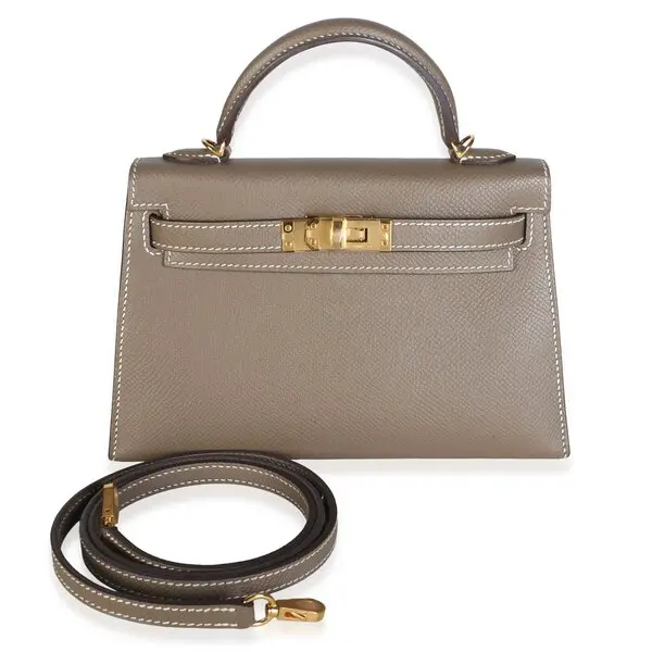 Hermès Etoupe Epsom Sellier Kelly Ii 20 Ghw - Gray