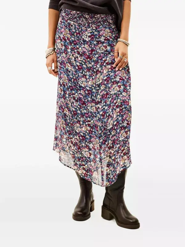 Ba&sh Klap Floral-print Asymmetric Skirt