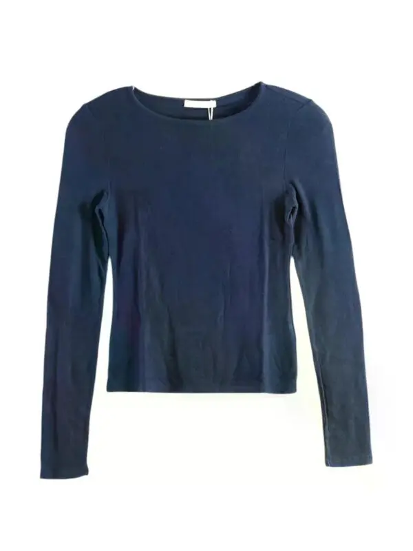 AMOMENTO Long-sleeve Boat-neck Top