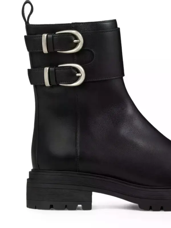 Ba&sh Coda Buckle-detail Leather Biker Boots