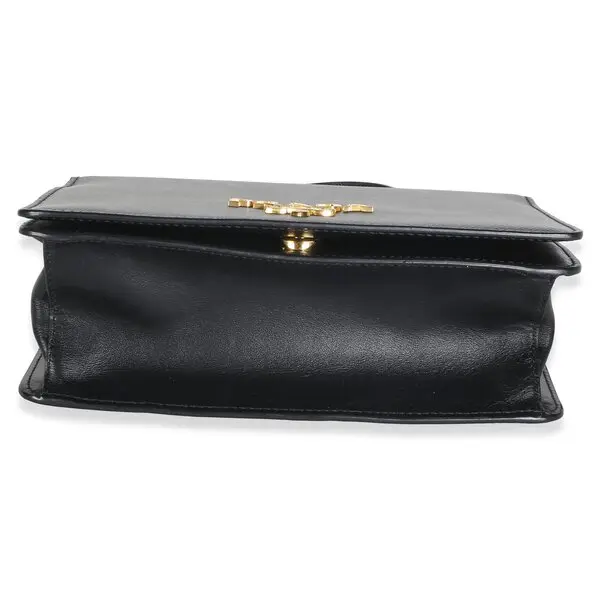 Prada Saffiano Logo Chain Flap Bag
