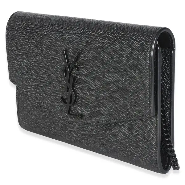 Saint Laurent Grain De Poudre Uptown Chain Wallet