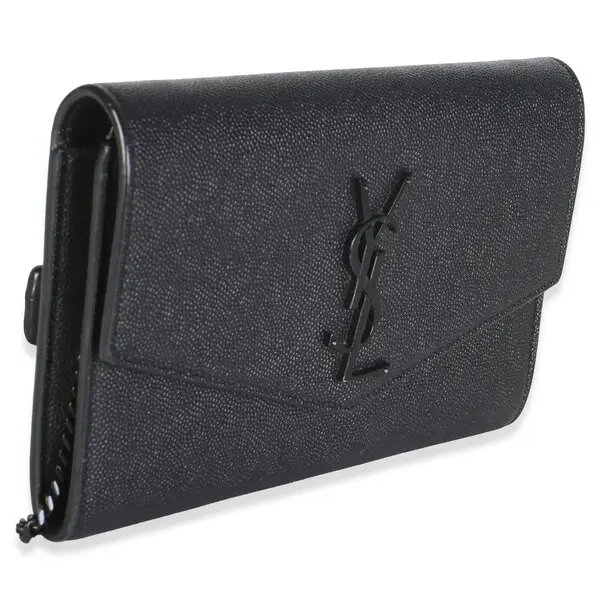 Saint Laurent Grain De Poudre Uptown Chain Wallet