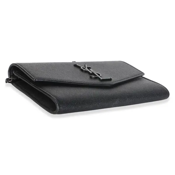Saint Laurent Grain De Poudre Uptown Chain Wallet
