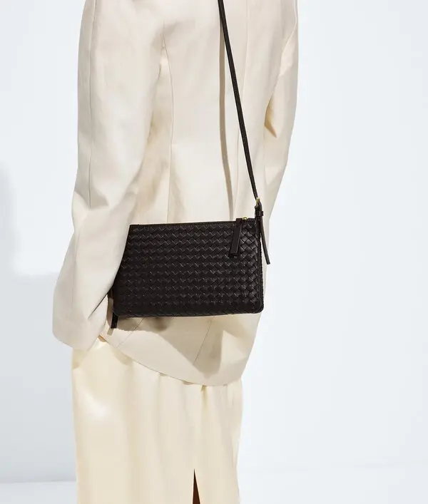 Bottega Veneta Intrecciato Piccolo Medium Pouch - Espresso