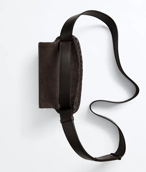 Bottega Veneta Intrecciato Mini Bag With Flap - Espresso