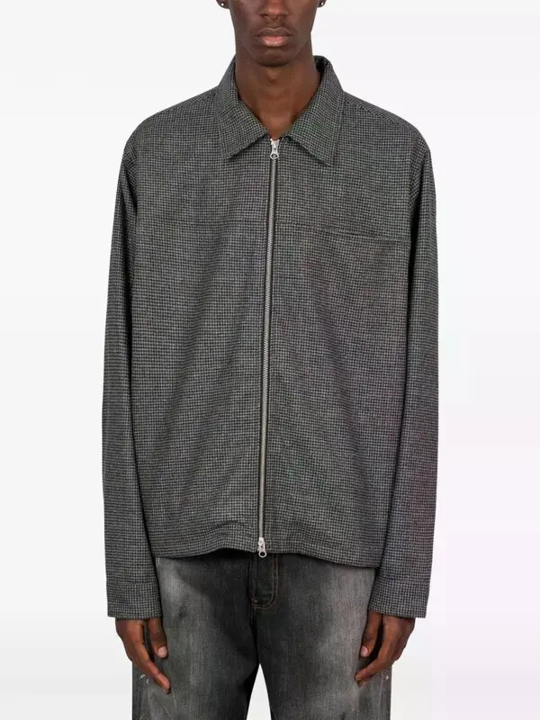 ANOTHER ASPECT 3.0 Check Zip-up Shirt Jacket