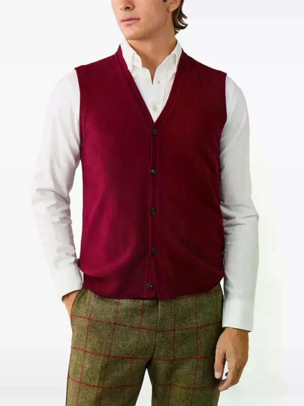 HACKETT  V-neck Button-up Vest